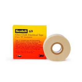 Cinta aislante de fibra de vidrio 3M 69 19 mm x 33 m
